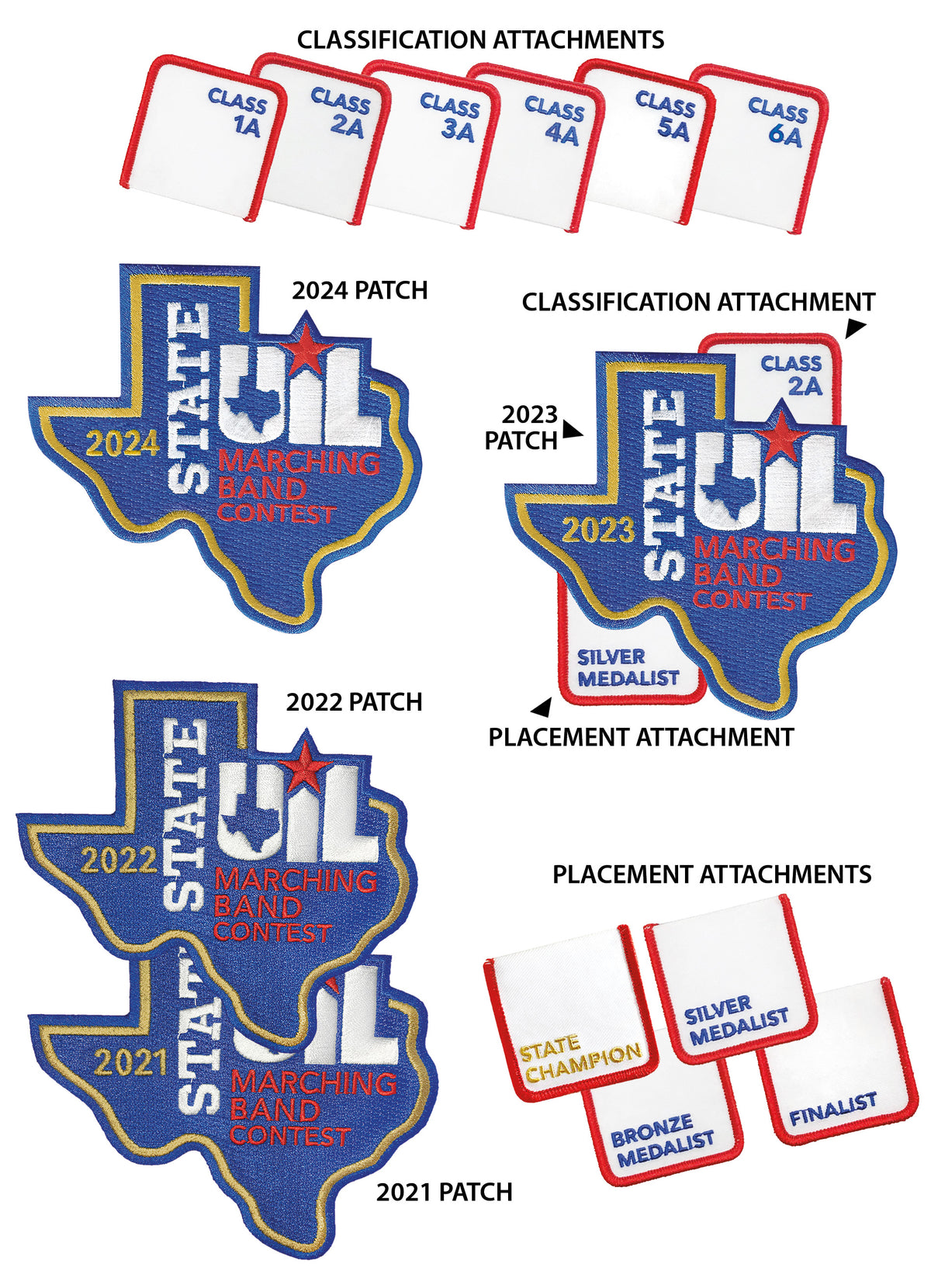 Custom UIL Music Awards Patches - Solo, Ensemble & Marching | Soutwest Emblem